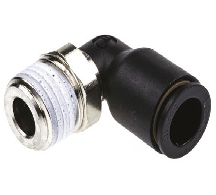 Conector Codo 90 8mm a R1/4 Push to Connect / Elbow Connector 90 8mm a ...